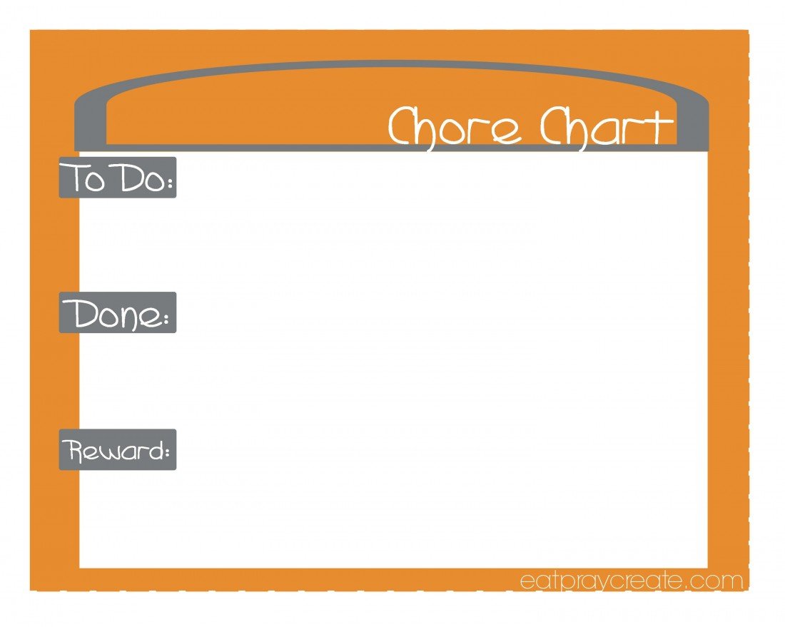 Free Printable Chore Charts - Newsletter Sign-up